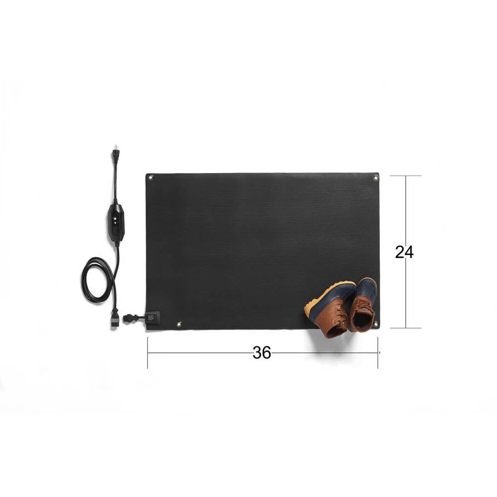 Small Heated Snow and Ice Melting Entrance Mat 24" x 36" - HeatTrak